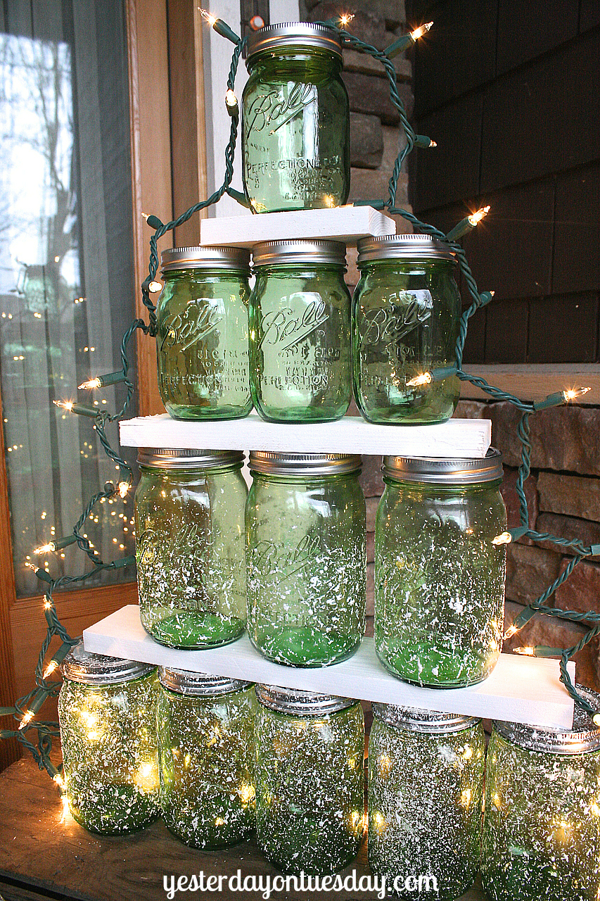 Mason Jar Christmas Tree | Yesterday on Tuesday