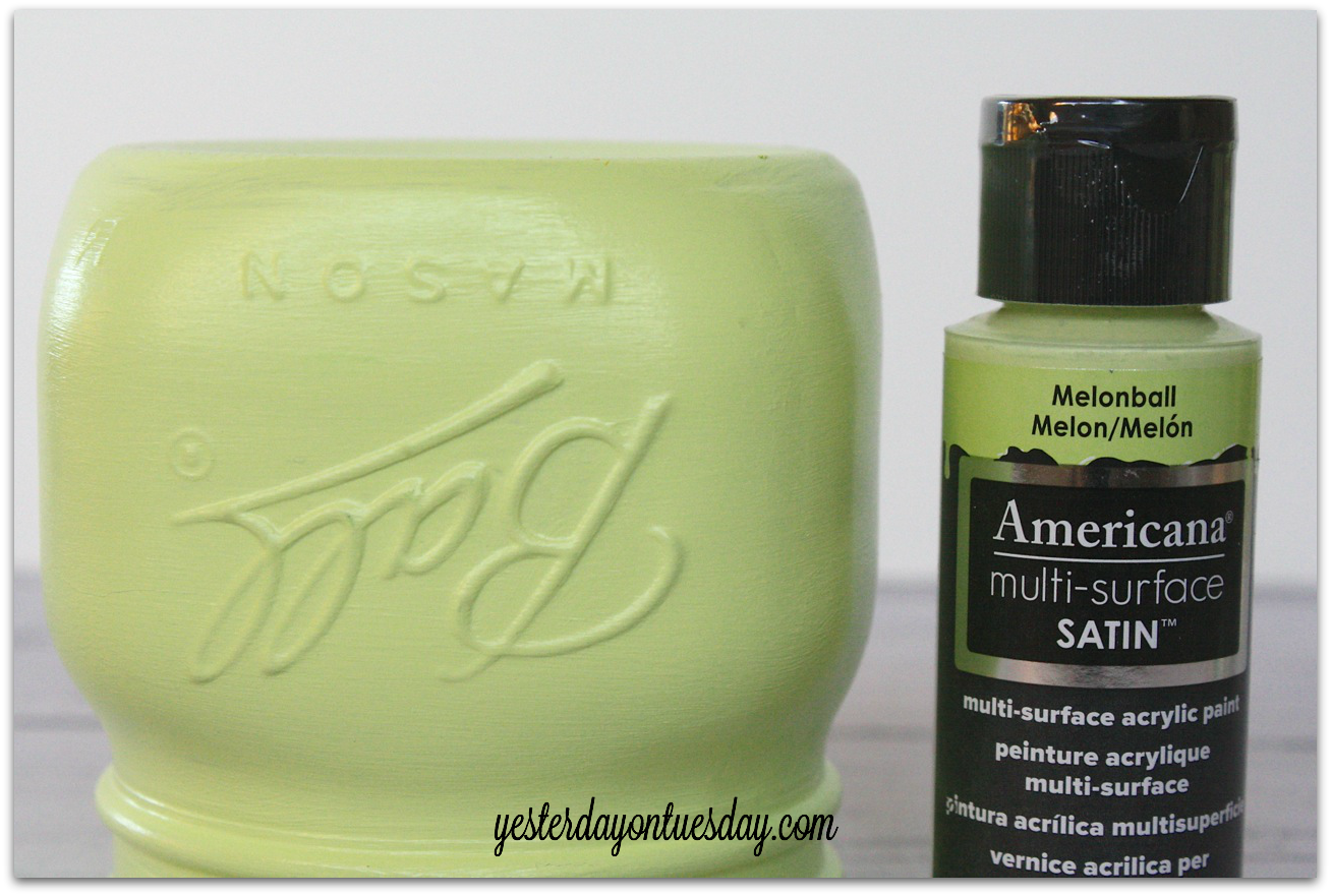 Faux Jadeite Mason Jars | Yesterday on Tuesday