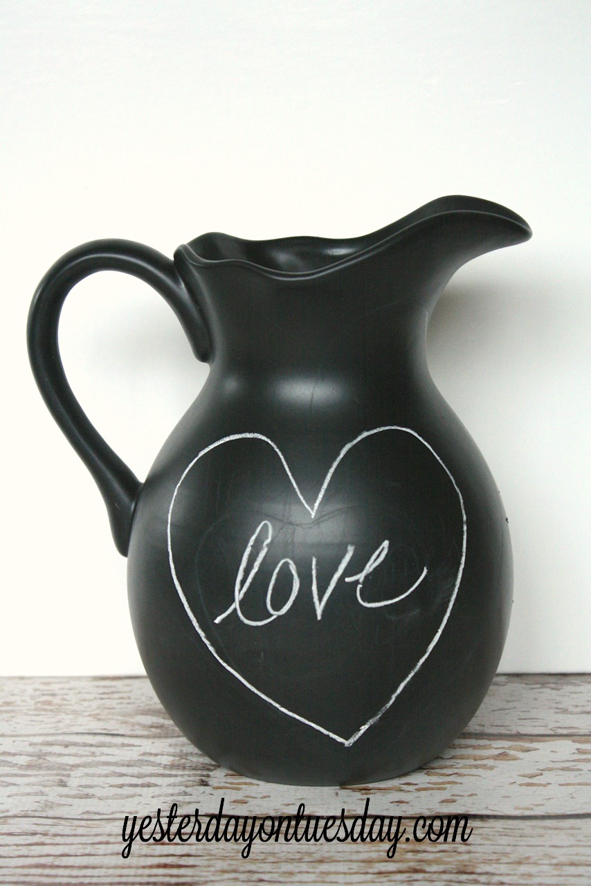 Chalkboard Love Pitcher | Yesterday on Tuesday