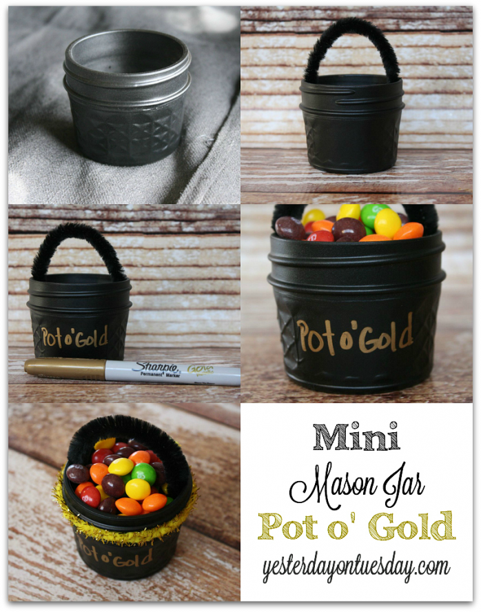 Mini Mason Jar Pot o' Gold | Yesterday on Tuesday