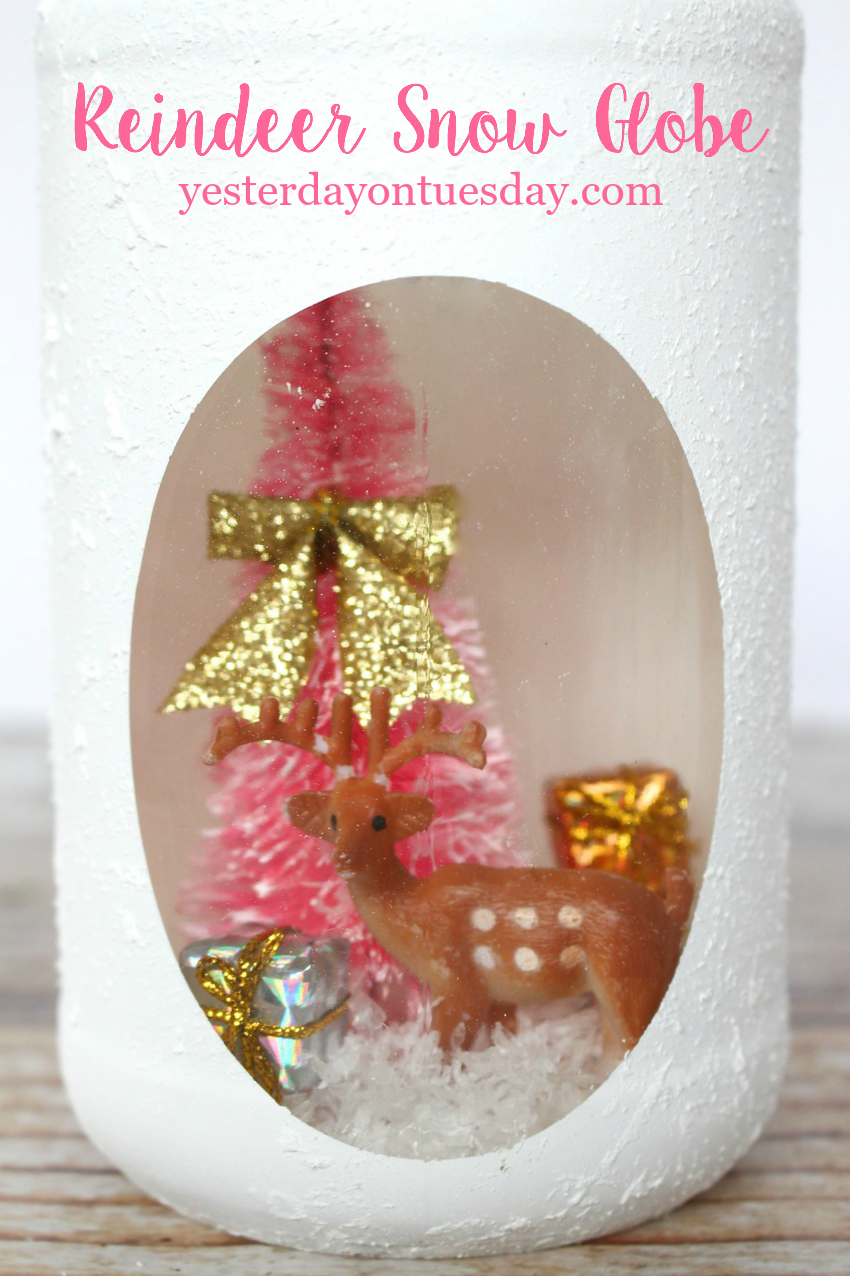 Recycled Glass Jar Snow Globes | Yesterday on Tuesday