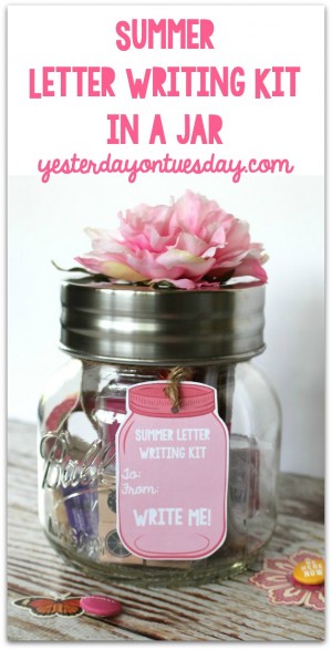 Summer Letter Writing Kit in a Jar | Yesterday on Tuesday