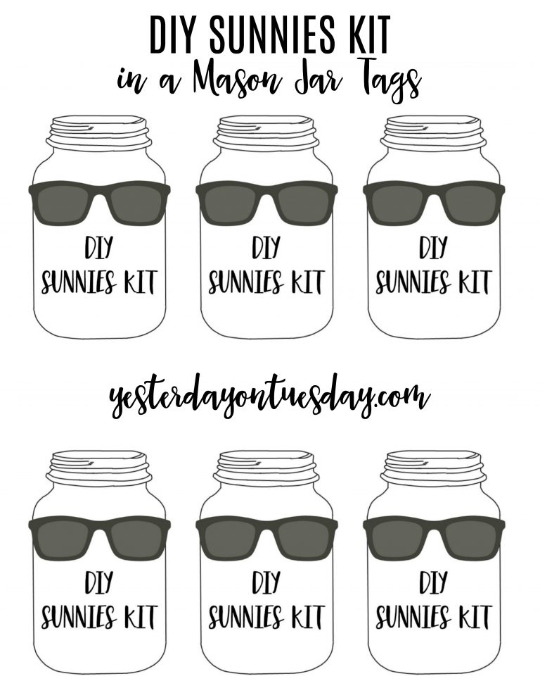 DIY Sunnies Kit in a Mason Jar | Yesterday on Tuesday