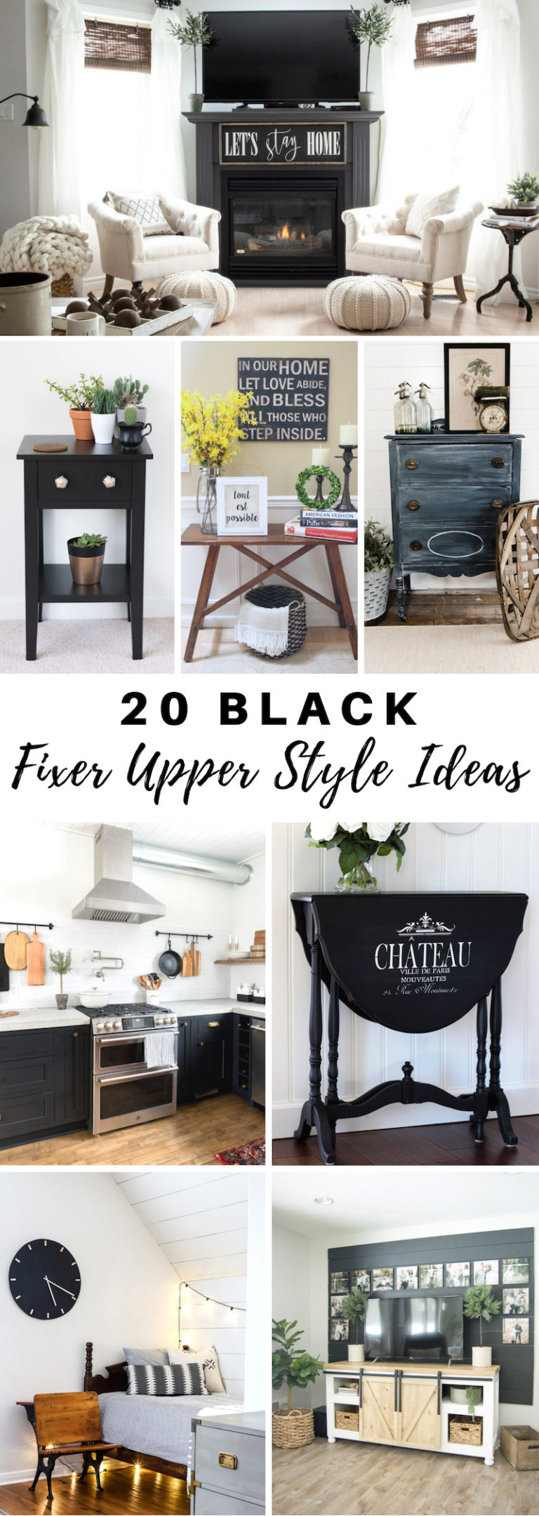 20 Black Fixer Upper Style Ideas | Yesterday on Tuesday